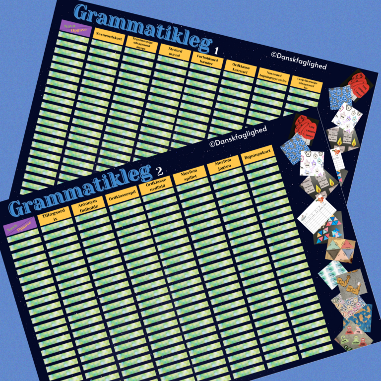 Ordklasse Quiz & byt - Danskfaglighed