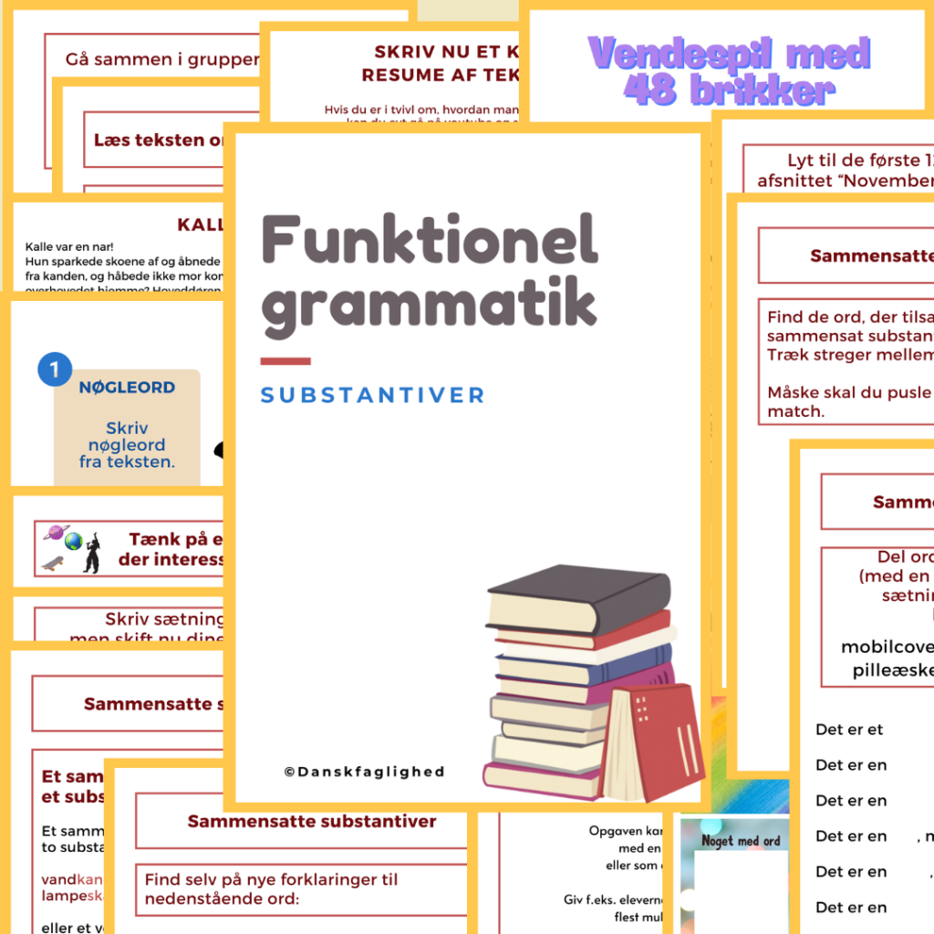 Funktionel grammatik - substantiver - Danskfaglighed